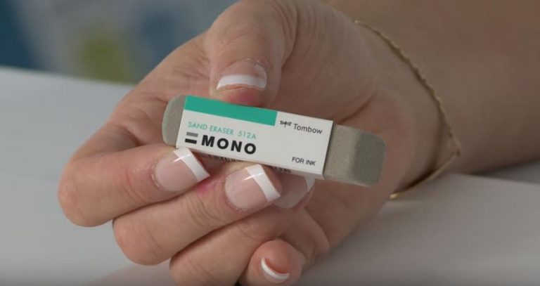Tip of the Day: Colored Pencil Eraser by Tombow – Stamp & Scrapbook EXPO
