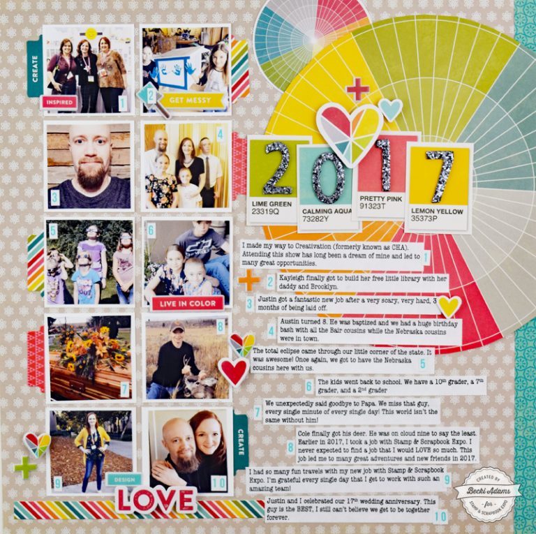 2017 Year in Review Layout – Stamp & Scrapbook EXPO