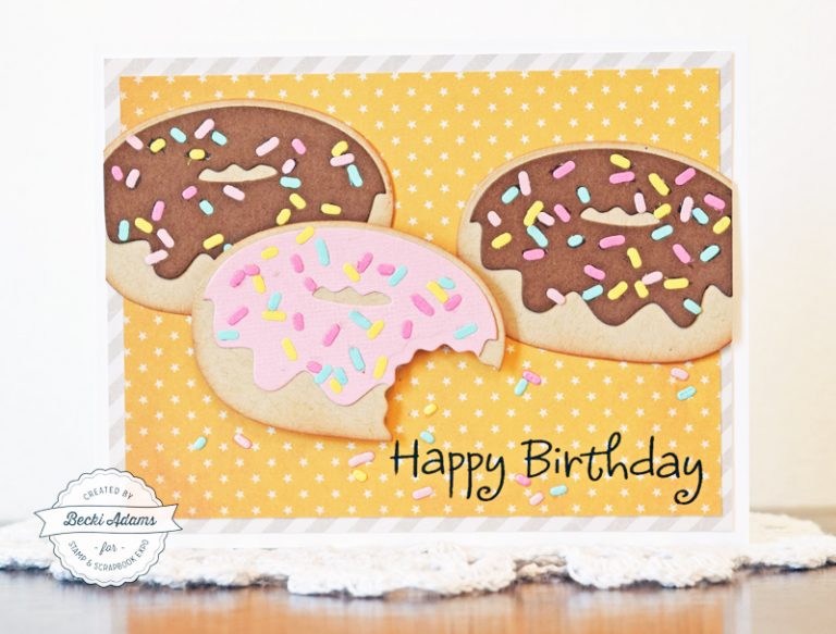How to Make a Donut Birthday Card – Stamp & Scrapbook EXPO